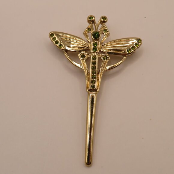 Agatha | Jewelry | Agatha Gold Tone Rhinestone Dragonfly Brooch | Poshmark